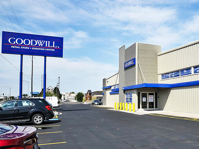 This unassuming building houses thousands of stories, each item on Goodwill's shelves waiting for its next chapter to begin.