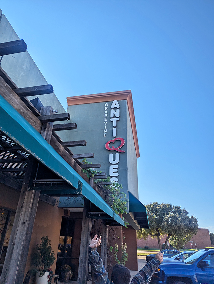 That towering sign stands proud like a beacon for treasure hunters seeking their next perfect discovery.