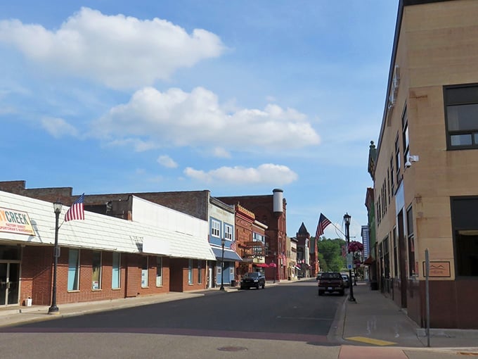 Ishpeming's wide main street invites leisurely strolls between shops that remember your name.