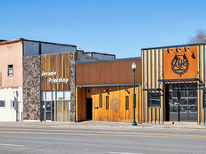 Jerome's revitalized downtown blends old-world charm with new-world affordability - check out that wooden storefront!
