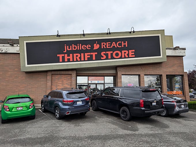 Jubilee REACH's modern brick building means business - serious thrift shopping with style and substance combined.