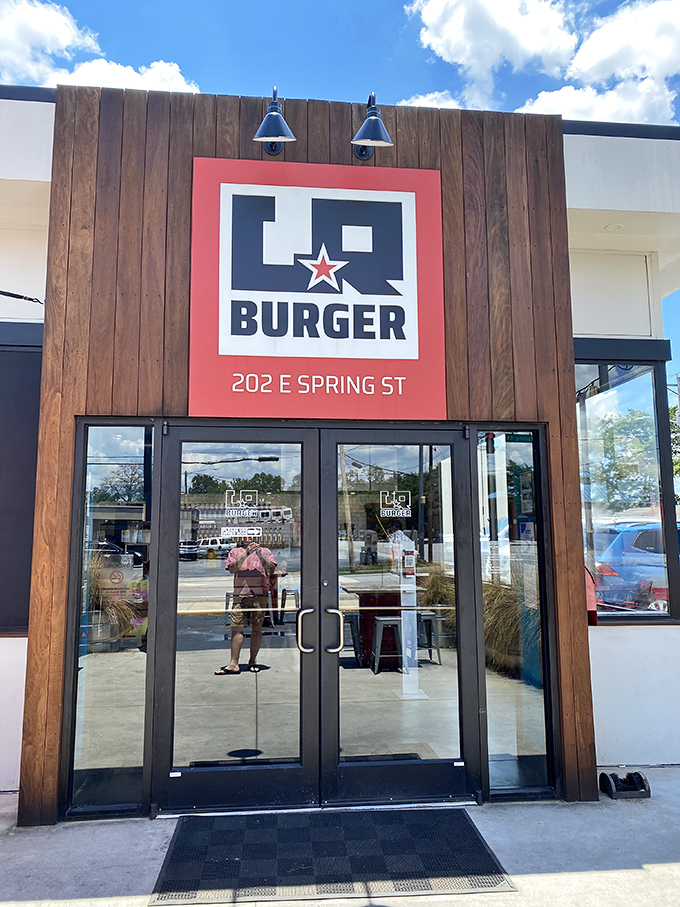 Sometimes the best burger discoveries happen in the most unexpectedly stylish small-town settings.