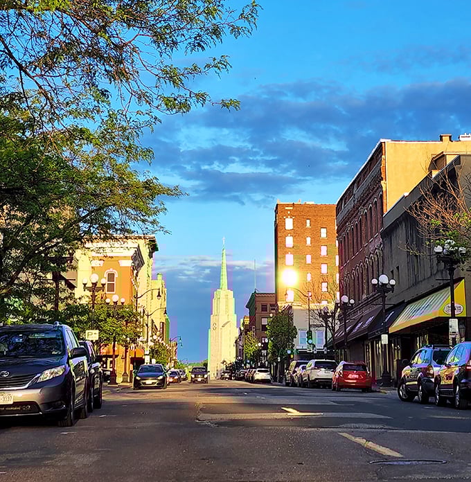 La Crosse's neighborhood feels like stepping into a world where brick buildings frame stories waiting to be discovered.