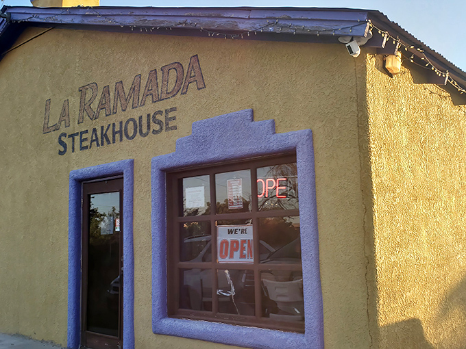 La Ramada Steakhouse: Those "OPEN" signs are practically begging you to come in&mdash;as if the aroma of sizzling carne asada wasn't enough.