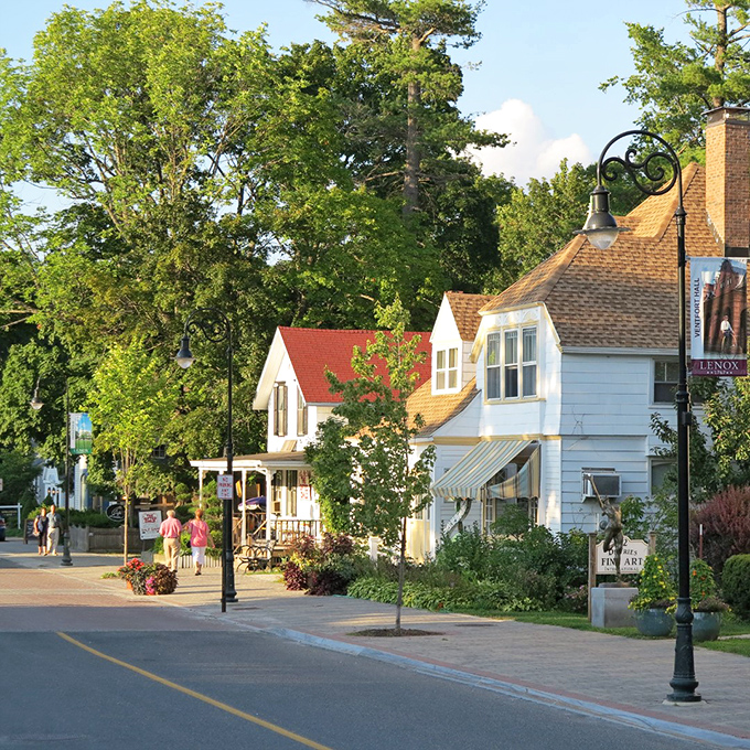 Sun-dappled sidewalks and storybook cottages make downtown Lenox feel like a scene from a timeless New England postcard.