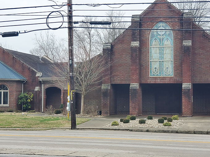 Once a house of worship, this brick landmark now stands as a quiet sentinel along Liberty&rsquo;s main road.