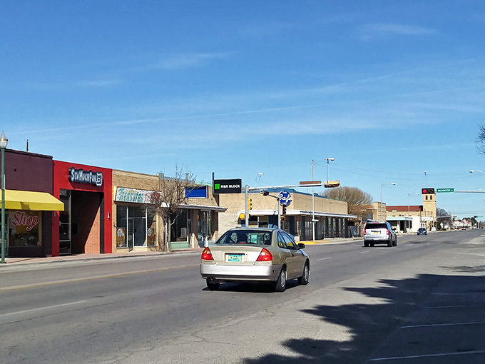 Small-town Main Street at its finest, where every storefront tells a story of community and perseverance.