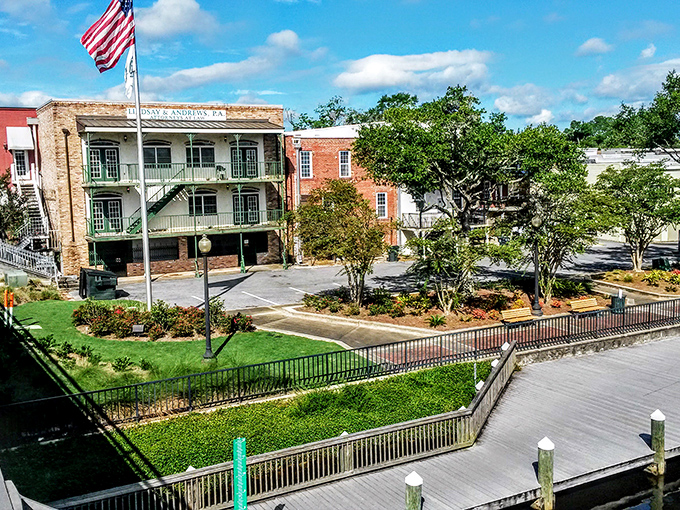 Milton's historic downtown square &ndash; where your Social Security check buys you both Southern charm and actual purchasing power.