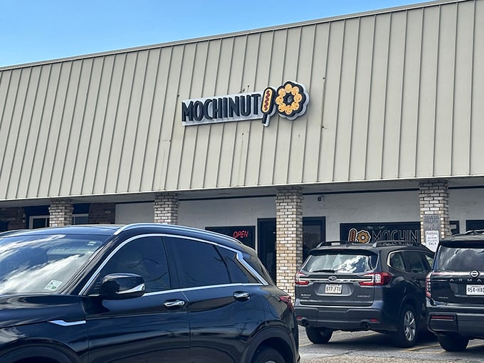 Behind this simple storefront, Mochinut creates donuts that dance between cultures. The parking lot's full for good reason!