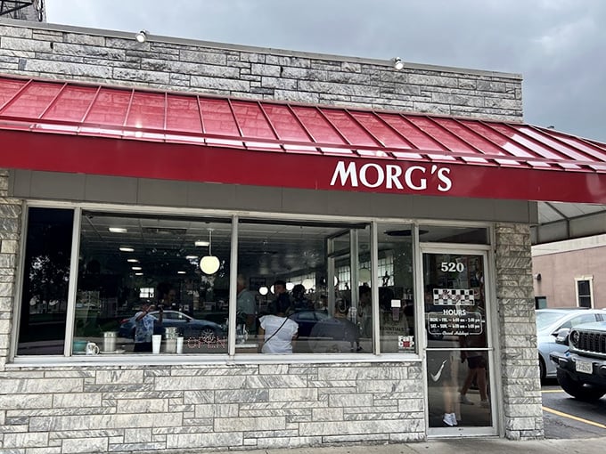 Classic corner diner architecture that whispers "we've been perfecting pancakes since your parents were dating" with quiet confidence.