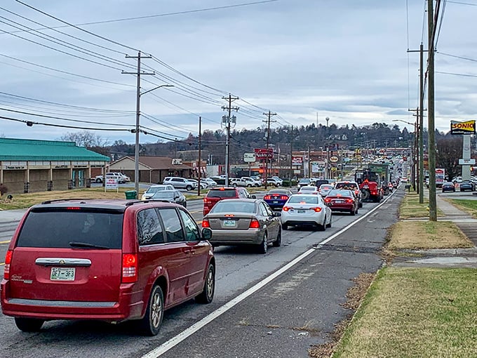 Modern life buzzes around Morristown's historic buildings, creating a timeline where Revolutionary history meets contemporary coffee shops.