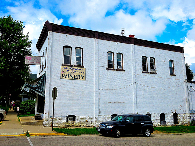 The Old World charm of New Glarus extends to its winery, where Wisconsin grapes meet Swiss winemaking traditions.