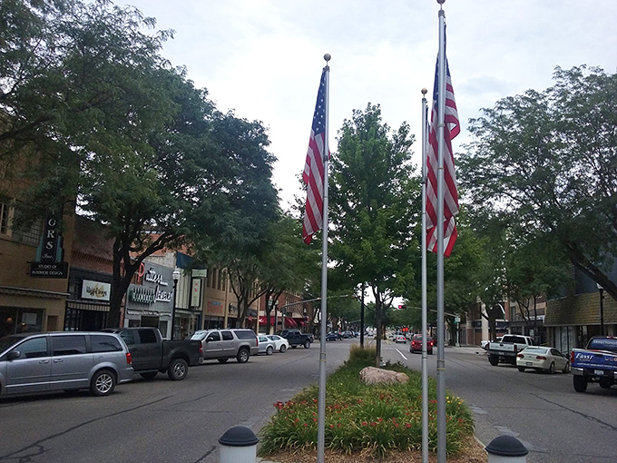 Downtown Norfolk offers small-town charm at its finest &mdash; flags flying proudly over a friendly main street.