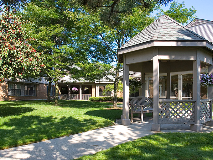 A peaceful gazebo surrounded by greenery &ndash; the perfect spot to finish that novel or start that conversation you've been meaning to have.