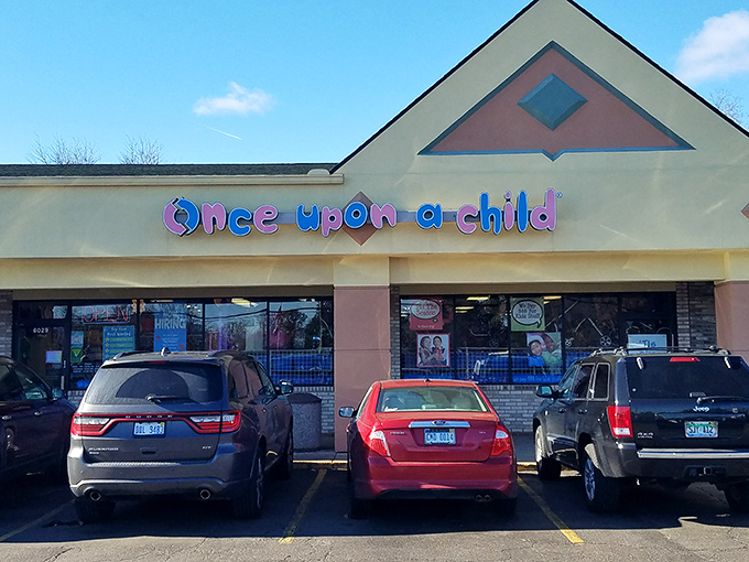 That playful sign welcomes parents to the promised land&mdash;where kids' clothes and toys get their happily-ever-after with new families.