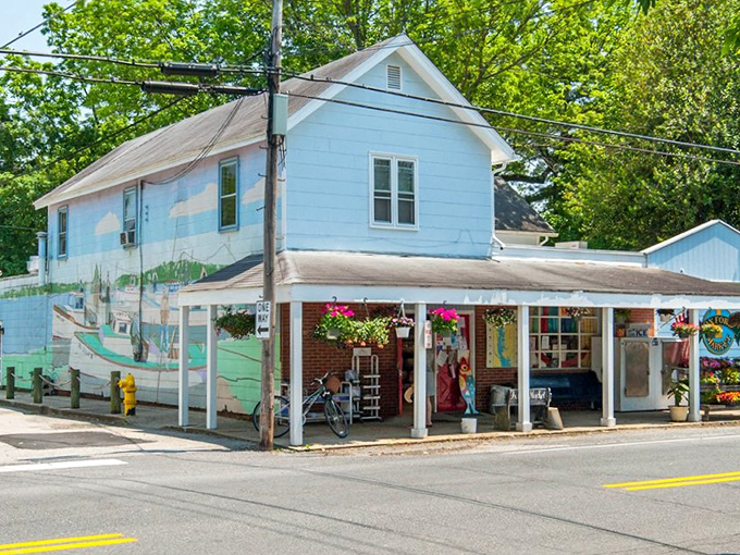 This corner store in Oxford wears its nautical mural like a badge of honor&mdash;the kind of place where locals swap fishing tales.
