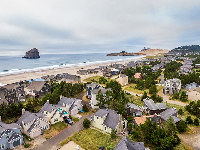 From above, Pacific City looks like it was designed for daydreams&mdash;cozy coastal homes, rolling dunes, and the mighty Haystack Rock standing guard offshore.