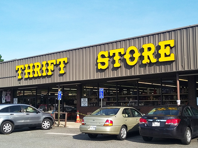 That classic thrift store aesthetic promises old-school bargain hunting at its very finest and most rewarding.