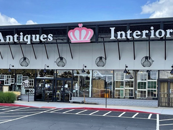 The elegant storefront promises sophisticated antique finds worthy of any discerning vintage collector's attention.