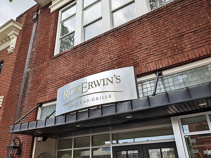 That classic brick facade promises old-school hospitality with new-world flavor, where every meal feels like a special occasion.