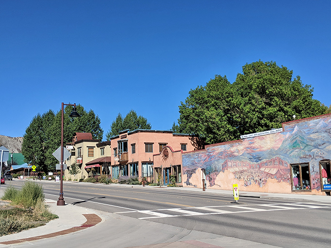 Ridgway's colorful main street looks like it was painted by an artist who couldn't decide which crayon to use &ndash; so used them all!