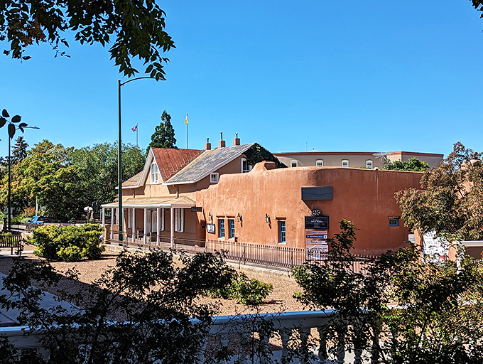 Adobe walls and desert landscaping set the stage for Santa Fe's steak masterpiece. Southwestern charm with prime beef inside!