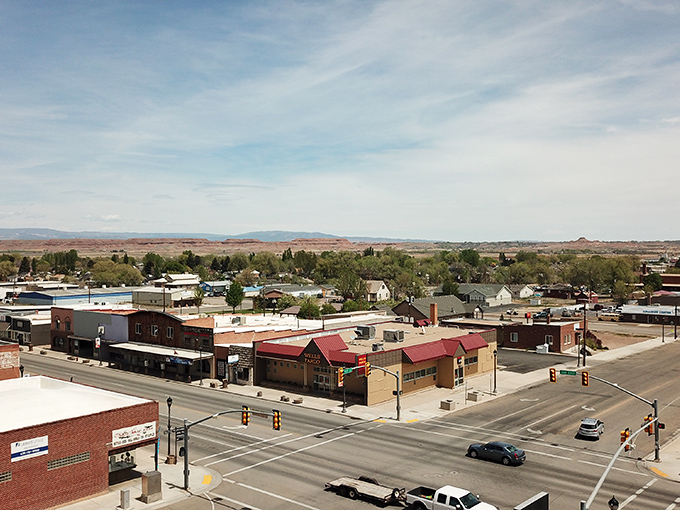 Classic small-town businesses line Roosevelt's main drag, serving communities with straightforward service and no fancy attitudes required here.