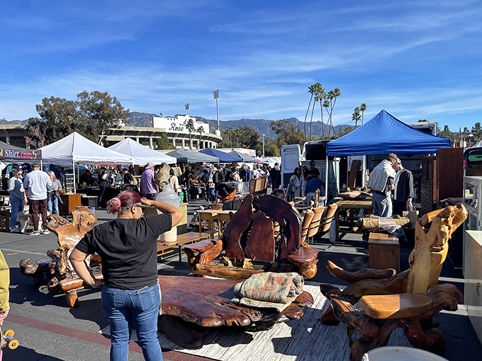 Handcrafted leather goods and vintage finds create a shopping experience that feels like discovering buried treasure.