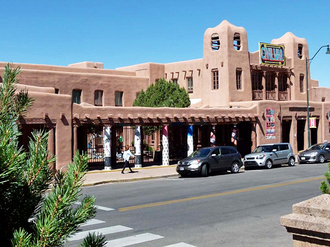 This Santa Fe landmark combines Spanish colonial elegance with Native American influences, creating the architectural equivalent of a perfect green chile stew.