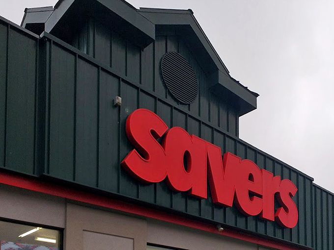 That bold red sign calls to bargain hunters like a siren song of sensible spending.