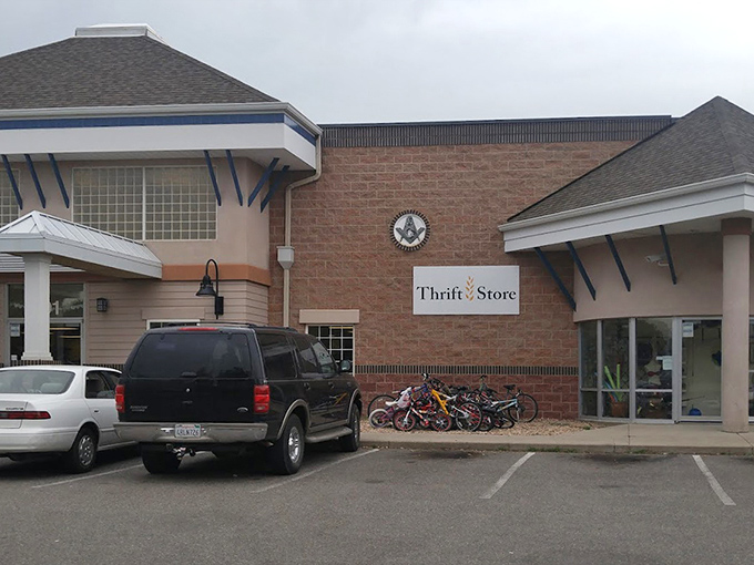 The Masonic symbol hints at the almost magical way treasures appear on these shelves daily.
