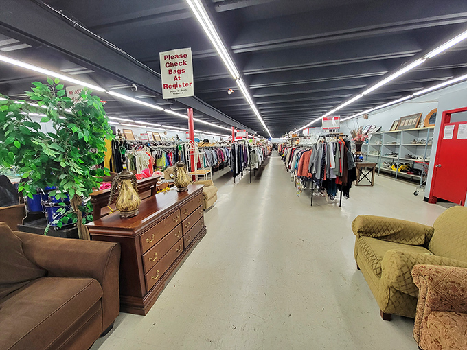 Wide aisles and organized chaos&mdash;Southern Thrift's interior is a treasure map where X marks every spot.