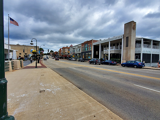 Urban rhythm meets small-town soul! St. Charles' main drag pulses with architectural diversity that spans decades like a well-curated playlist.