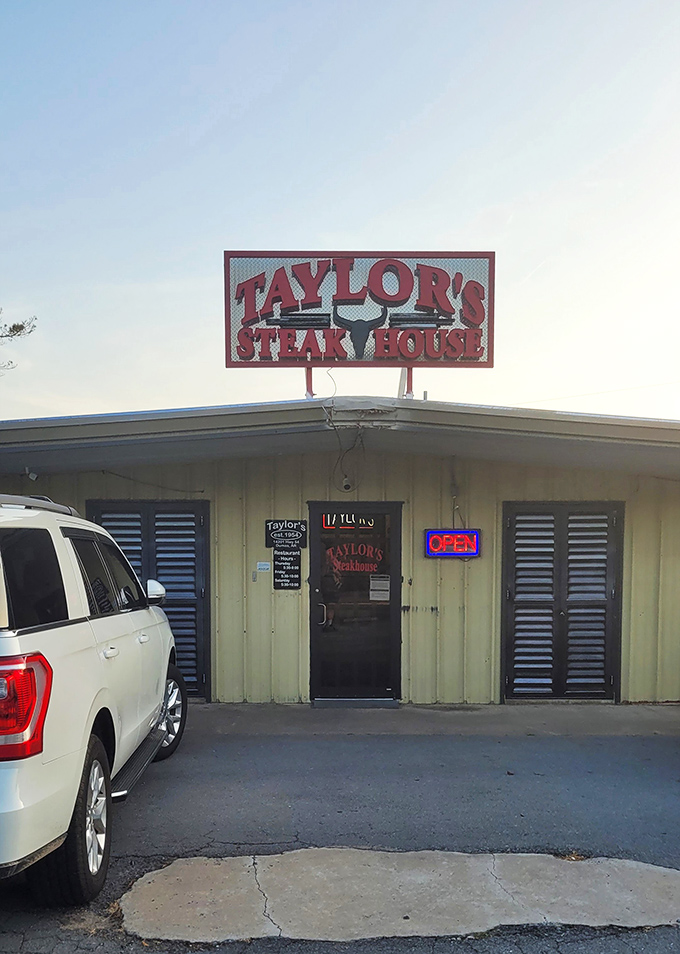 This unassuming yellow building houses beef magic that locals have kept secret for too long. The sign says it all.