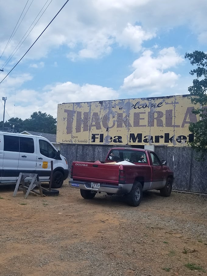 Behind faded paint lies a kingdom where thirty dollars transforms you into shopping royalty for the day.