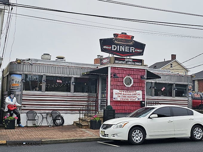 Classic Americana shines in every polished panel of Broad Street Diner. That "OPEN" sign might be the most beautiful word in the English language.