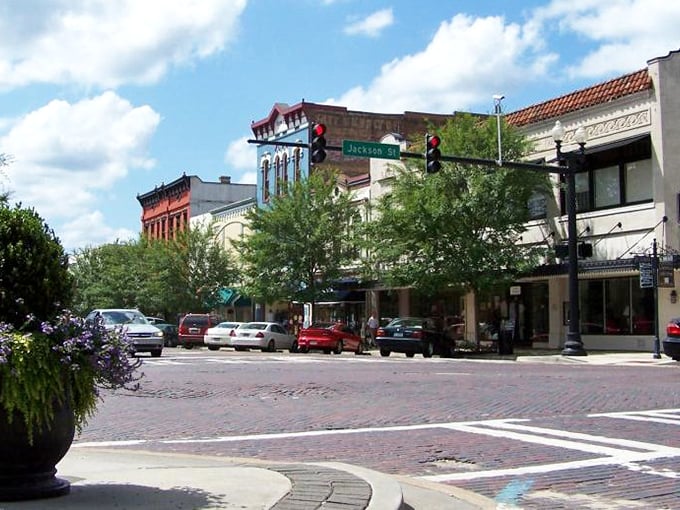 Historic brick buildings in Thomasville house modern businesses in a perfect blend of "remember when" and "what's new."