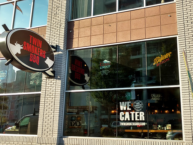 Large windows in urban barbecue spots let you watch city life while enjoying meat that's been transformed by smoke.