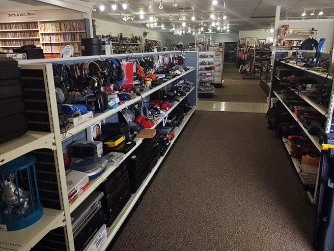 The organized chaos of Ultimate Thrift's accessories section - where one person's castoffs become another's statement pieces.