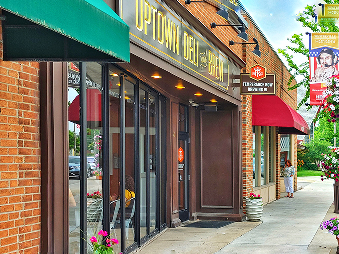 The modern facade of Uptown Deli houses old-world sandwich craftsmanship with new-age brewing sensibilities.