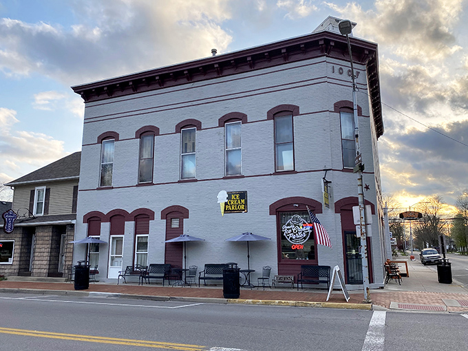 This charming corner café in West Liberty proves small towns serve up big flavor without big city prices. Your wallet stays as full as your stomach!