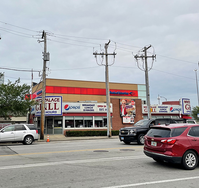 Classic diner architecture meets urban grit where pork chop sandwiches have achieved legendary status already.
