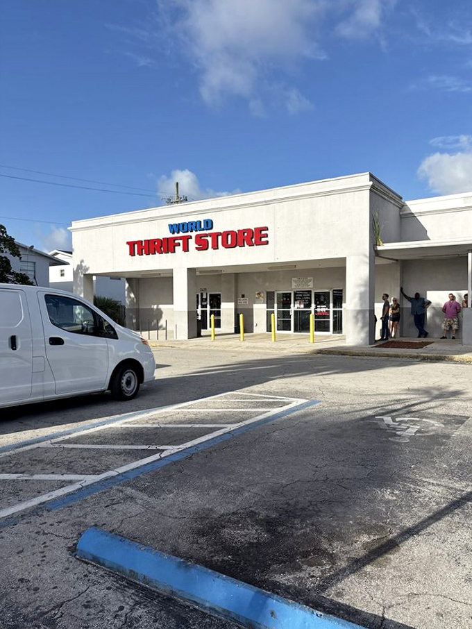 The line forming outside isn't just people&mdash;it's savvy shoppers who know the early bird gets the vintage lamp.