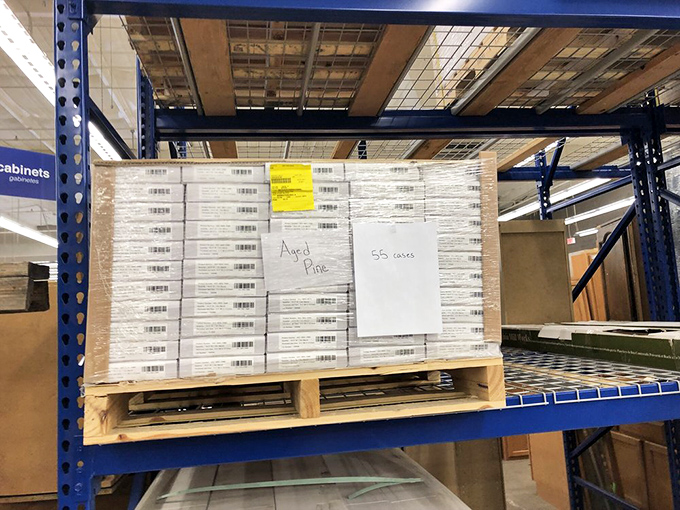 Aged Pine flooring waiting for its next dance partner. Fifty-five cases of character and history ready to warm up someone's living space.