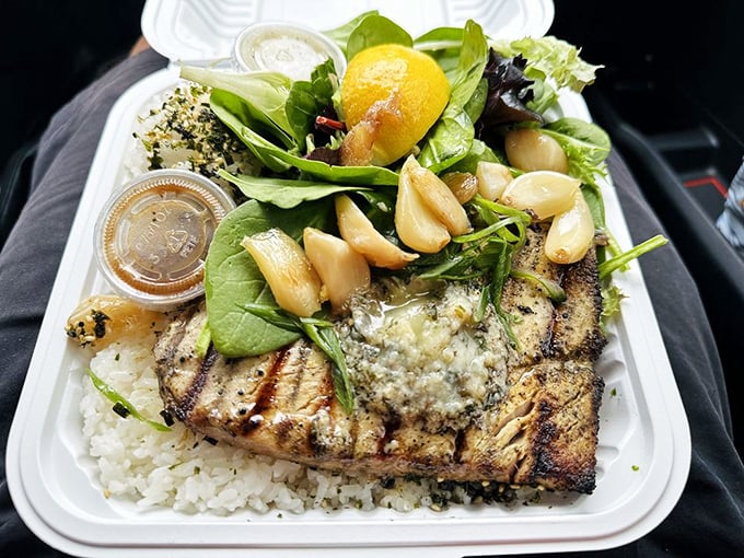 This ahi steak with garlic and greens is Hawaii on a plate&mdash;the ocean and land coming together in perfect harmony.