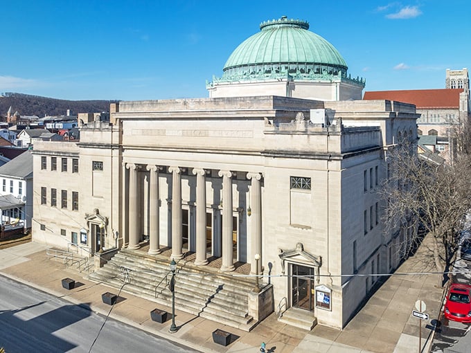 The Albright Center's impressive dome and classical columns bring big-city cultural ambitions to small-town Pennsylvania, enriching lives without emptying wallets.