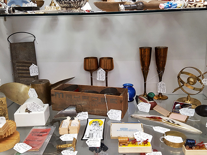 A treasure hunter's dream display case&mdash;where that one perfect item you never knew you needed patiently waits.