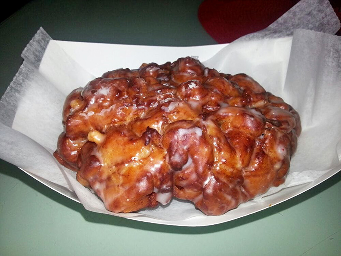 This apple fritter is basically a glazed hug, twisted and golden and absolutely worth any sticky fingers.