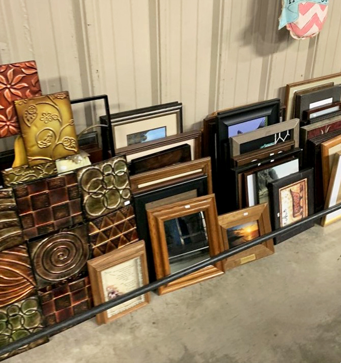 Wall art that spans decades of American home decor trends. That perfect piece for your hallway is hiding here, probably between the sunsets and still lifes.