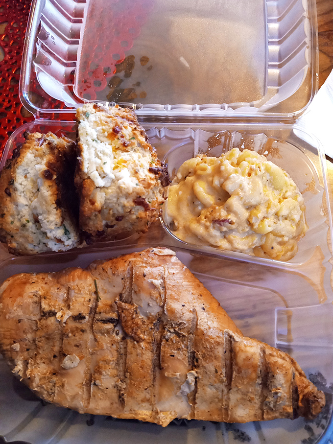 Chicken, cornbread, and mac & cheese &ndash; the holy trinity of comfort food executed with smoky precision and Southern respect. 